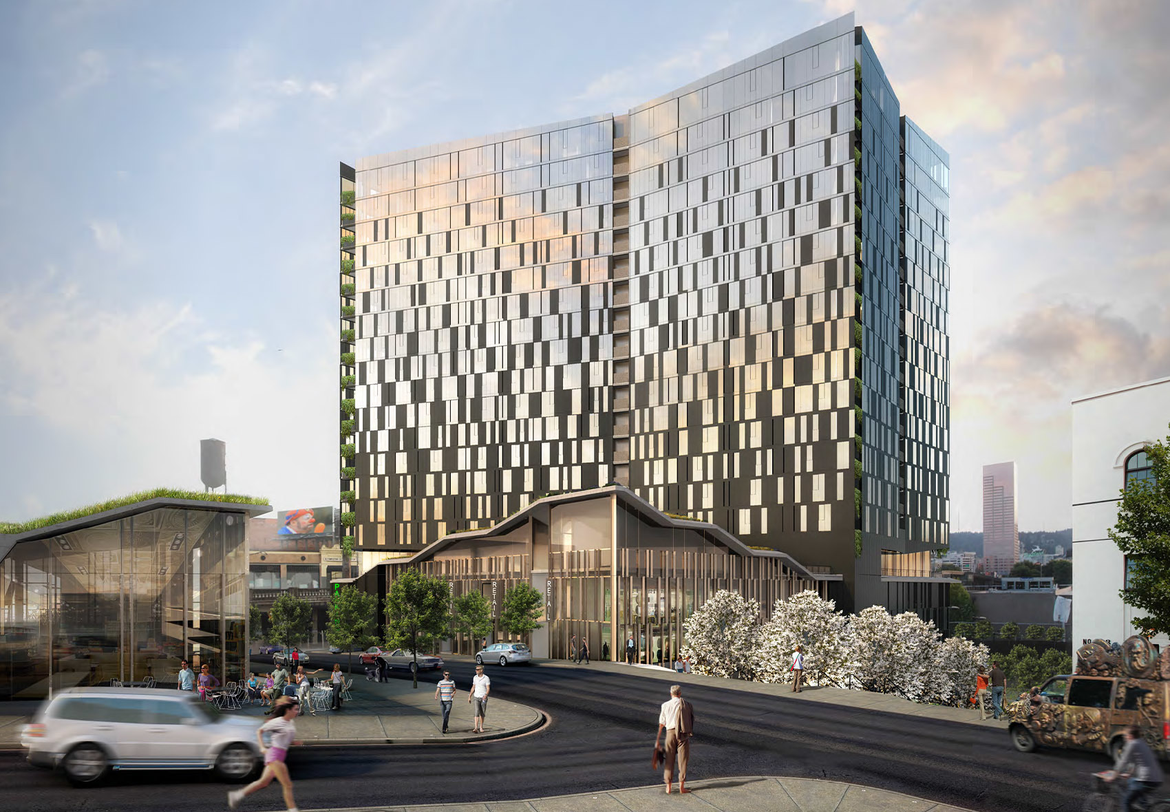 Yard is a 21-story mixed-use project with 284 apartments and ground ...